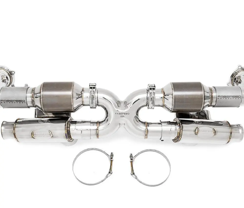 Fabspeed Modular X-Pipe w/ Sport Cats for 993 Porsche 911 Turbo & Turbo S