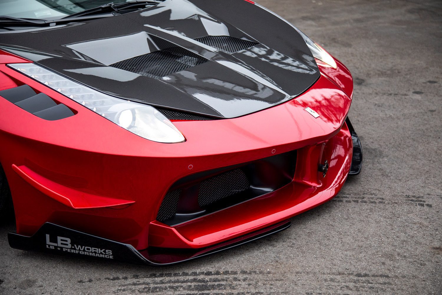 Liberty Walk LB-Silhouette GT Front Bumper for Ferrari 458 Italia ...