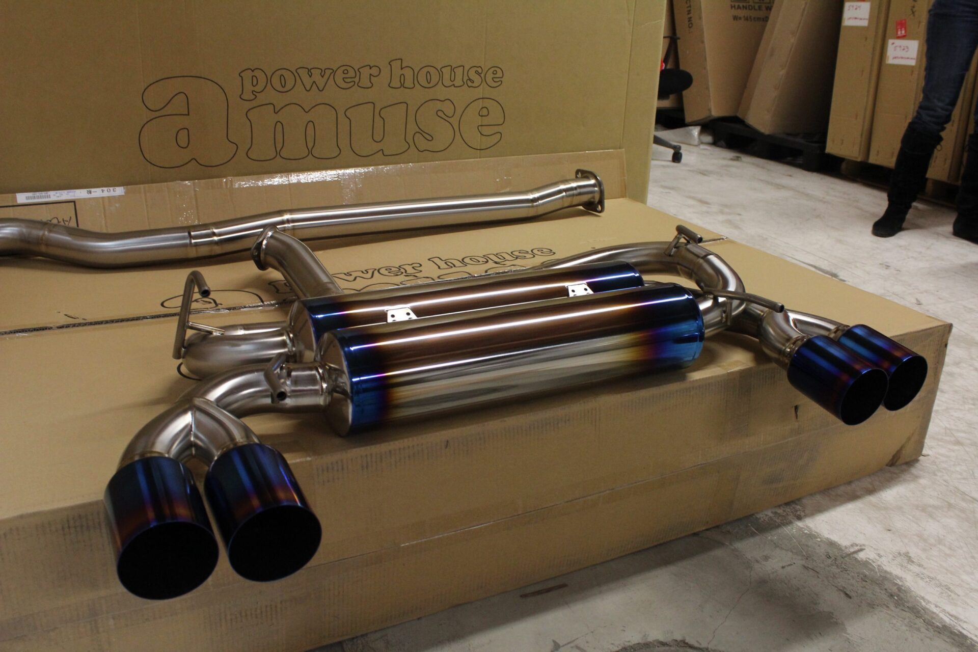 Amuse R1 Titan Extra Titanium Exhaust System for 2007-14 Subaru WRX STi ...