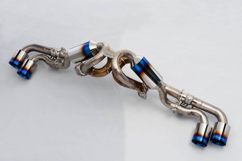 Rowen Blue Titanium Exhaust System for 2005-09 Ferrari F430 Spyder ...