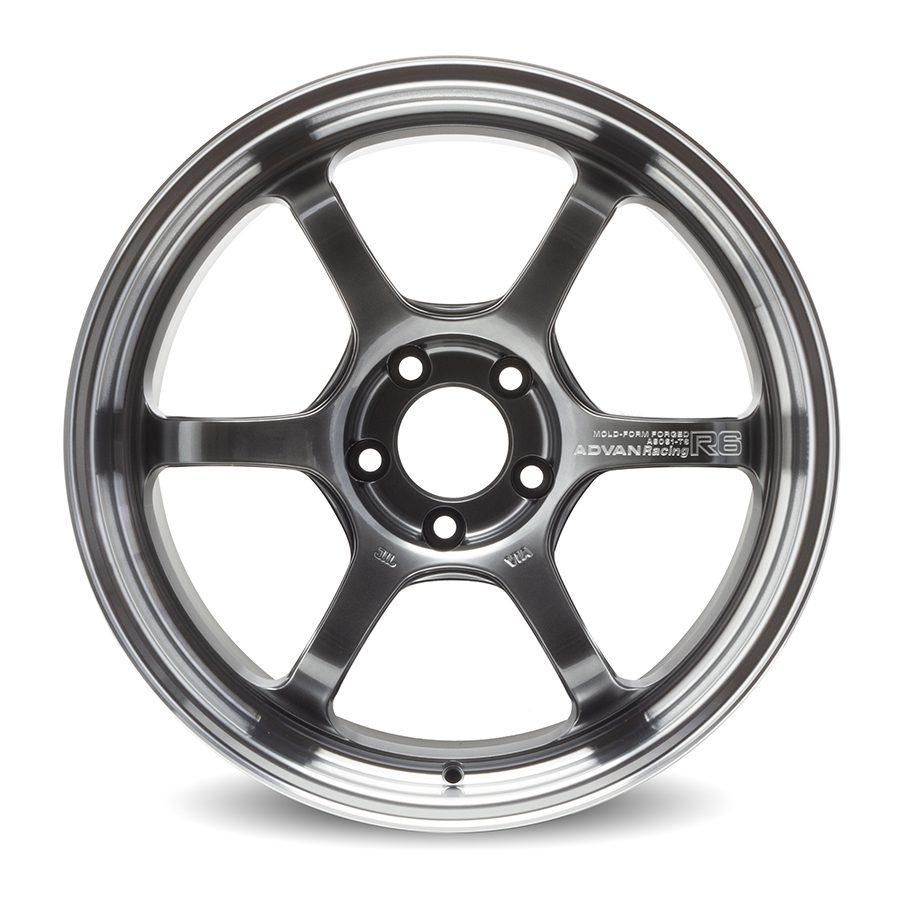 Advan Racing R6 Machining & Racing Hyper Black Wheel (18x9.5 5-114.3 ...