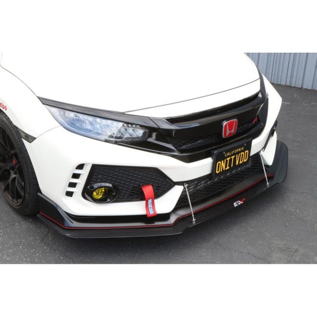 APR Performance Carbon Fiber Front Wind Splitter with Rods for FK8 ...