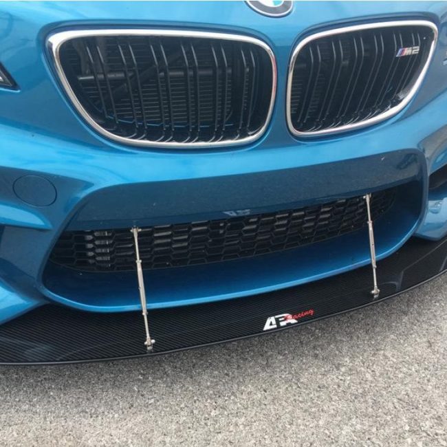 APR Performance Carbon Fiber Front Wind Splitter w/ Rods for F87 BMW M2 ...