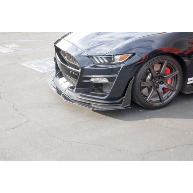APR Performance Carbon Fiber Front Wind Splitters w/ Rods for S550 Ford ...