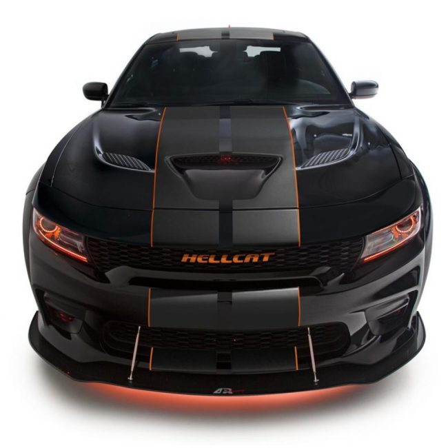APR Performance Carbon Fiber Front Wind Splitter with Rods for LD Dodge ...