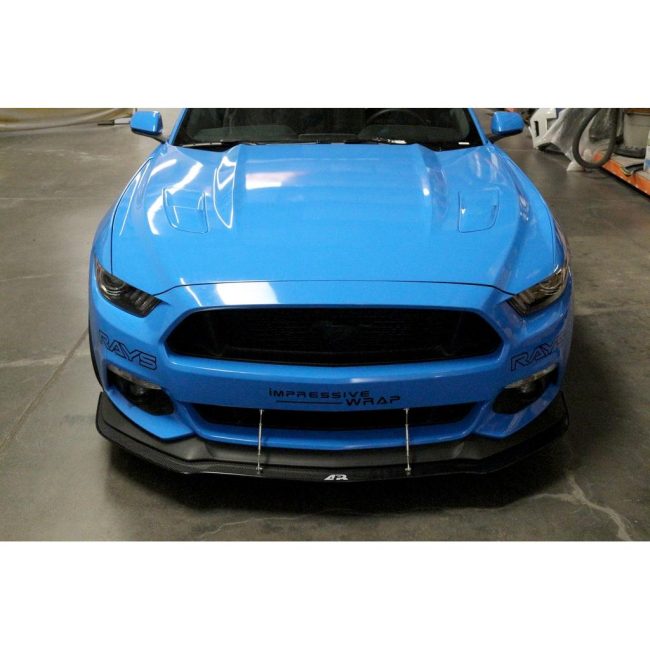 APR Performance Carbon Fiber Front Wind Splitters w/ Rods for S550 Ford ...