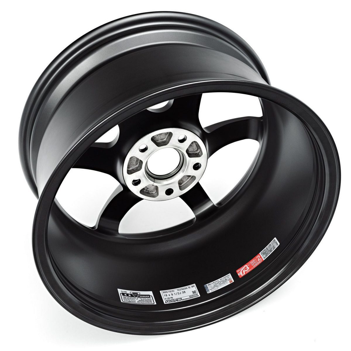 Volk Racing Pressed Black TE37 SL M-Spec 18" Wheel Set for FK8 Honda ...