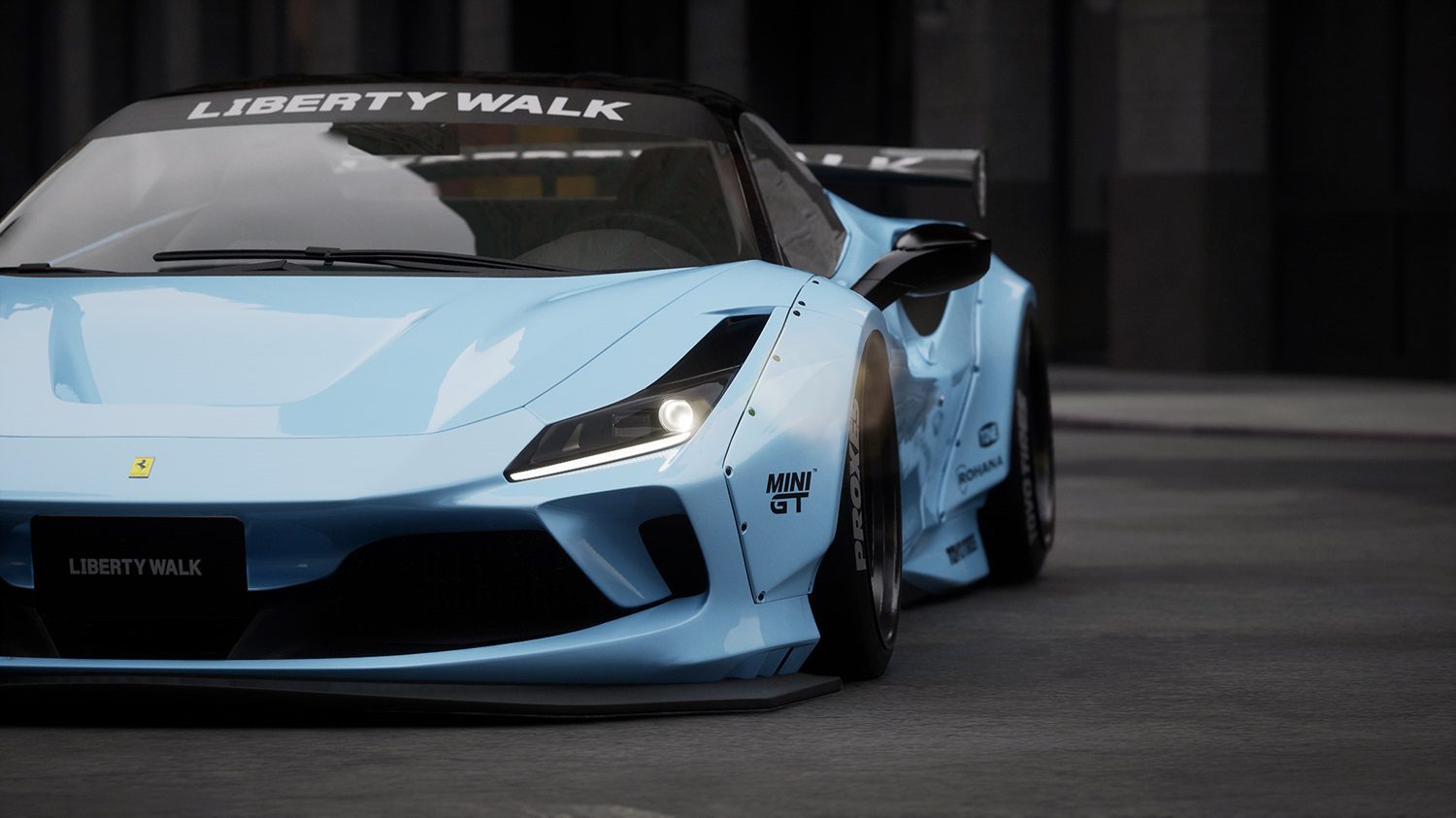 Liberty Walk LB-WORKS Front Diffuser for Ferrari F8 Tributo