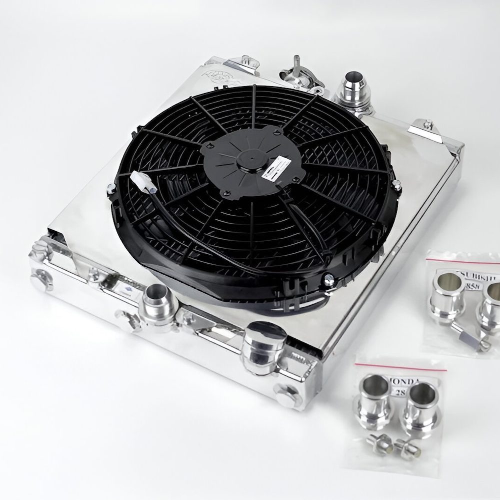 CSF Polished Ultimate Half-Radiator for EG / EK Honda Civic and CT9A ...